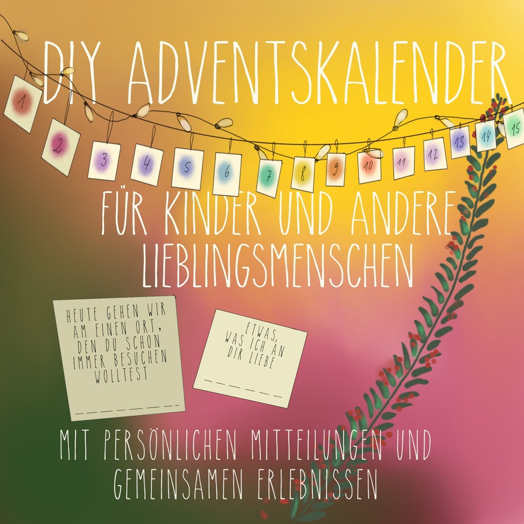 DIY Advent Calendar With Personal Messages and Joint Activities for ...