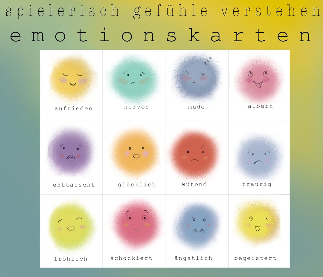 Feelings Flashcards - Montessori Flashcards for Children - Learn ...