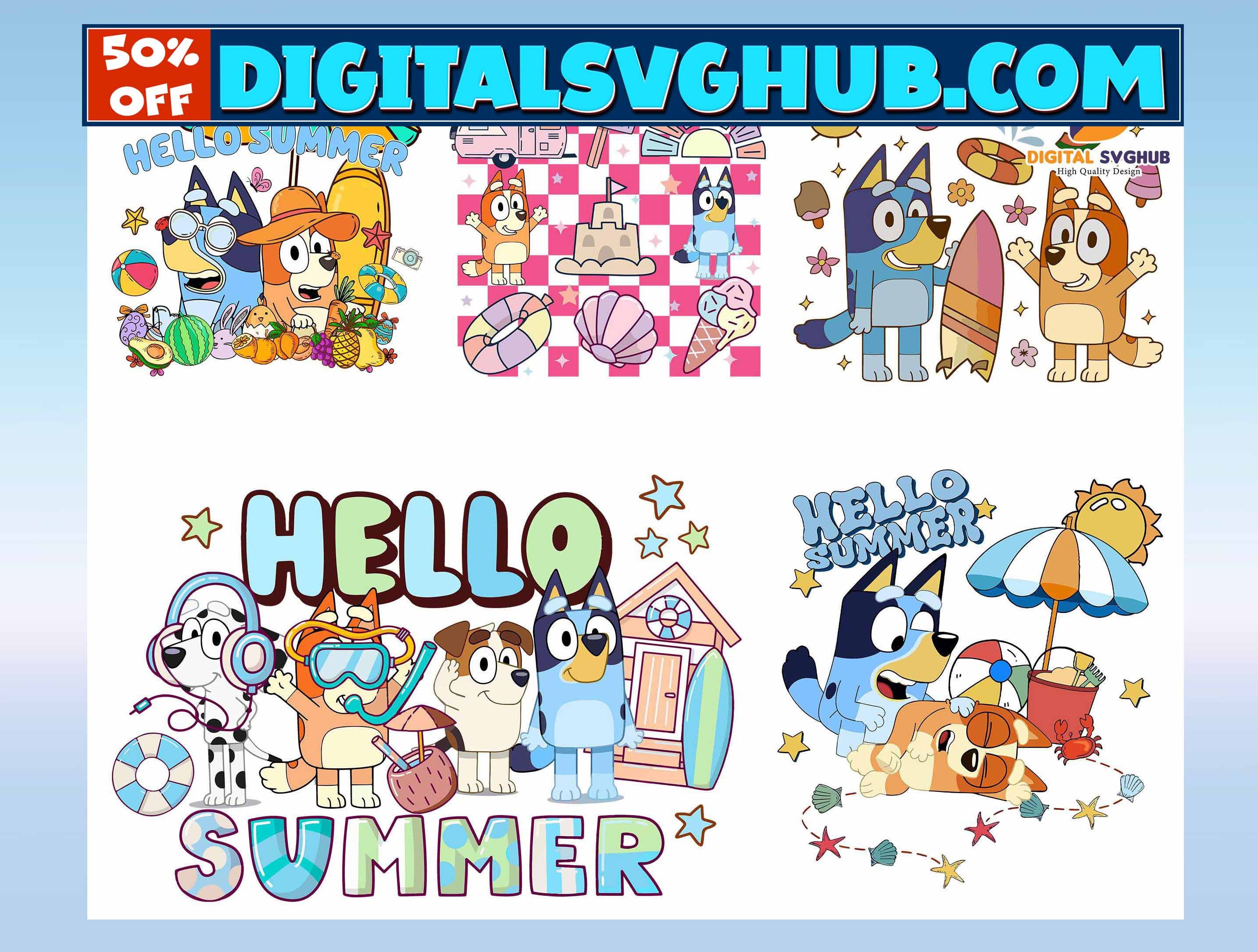Bluey Summer Sublimation Png Bluey Dog Beach PNG Ice Cream - Etsy Denmark