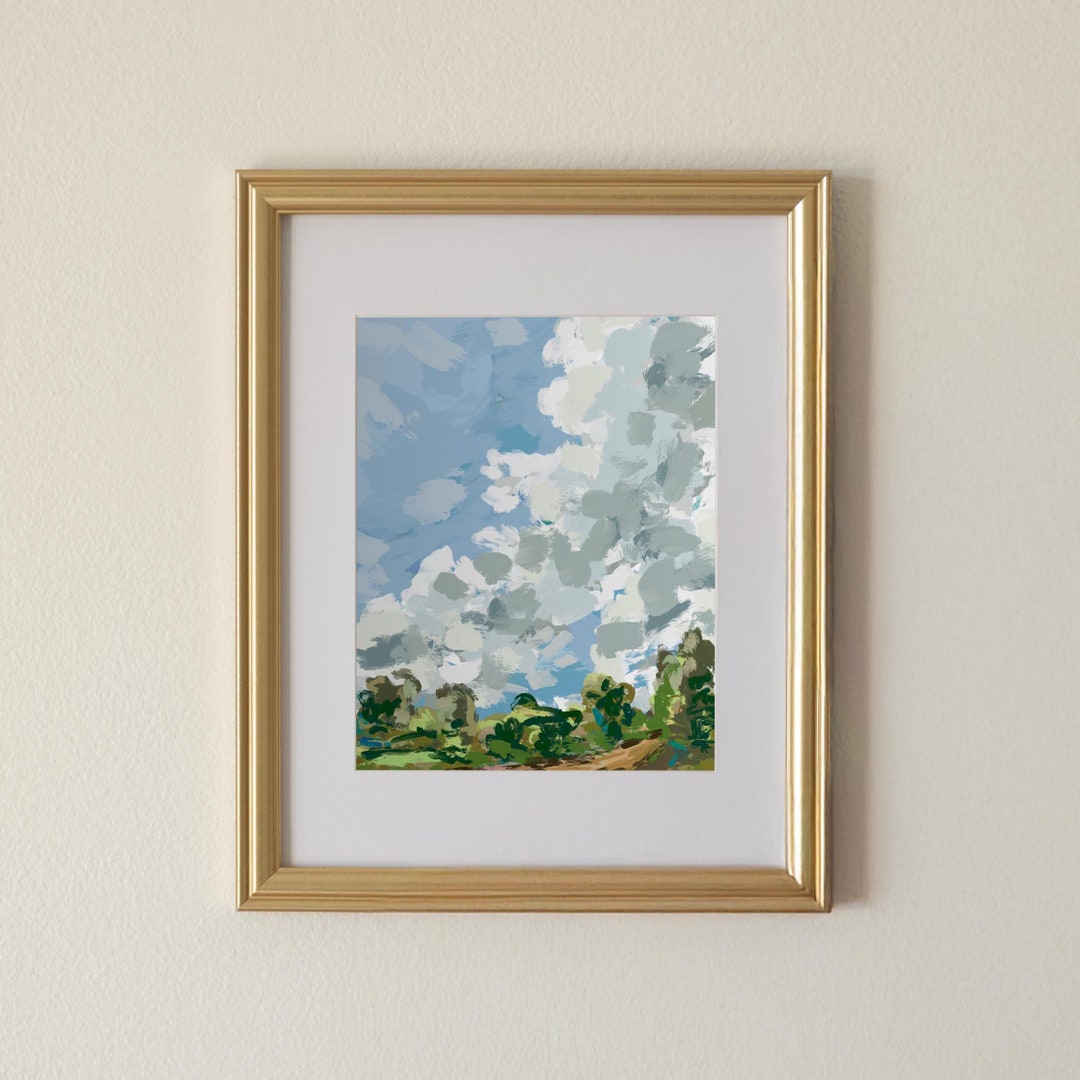 Summer Landscape Painting | Printable | Impressionist Art | Green Trees ...