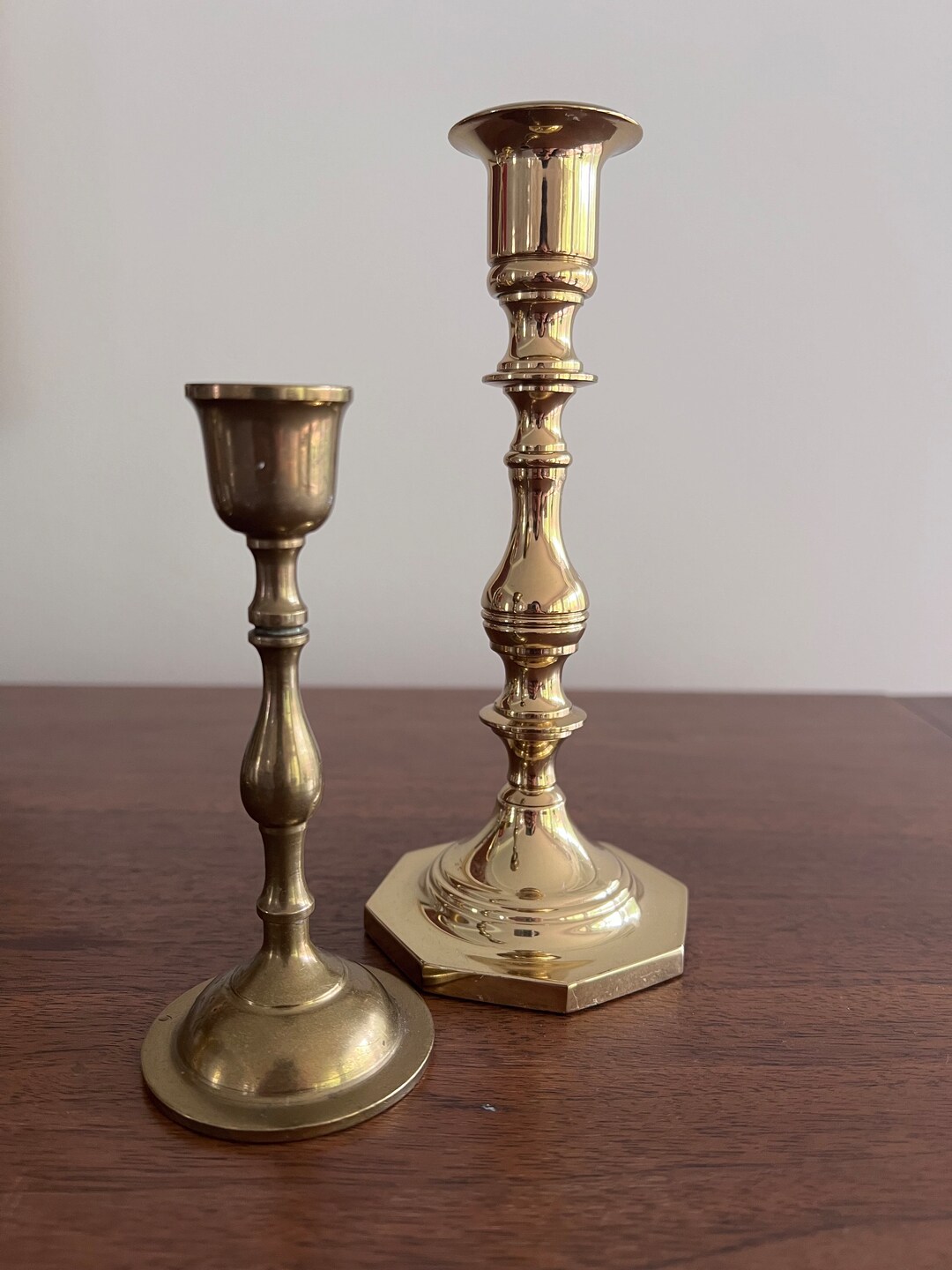 Vintage Candlestick Candle Holders Baldwin Made Lacquered Brass Late ...