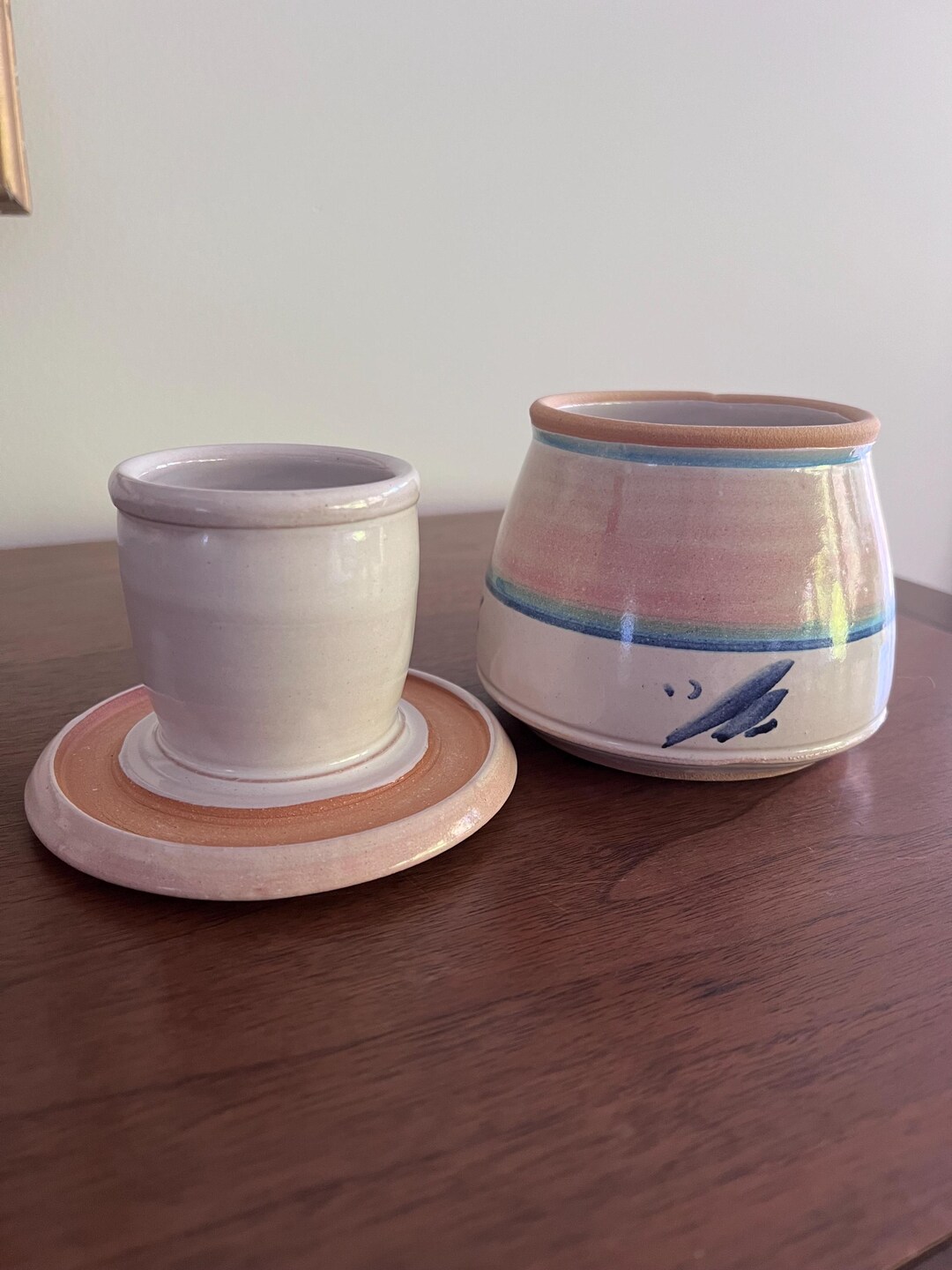 French Butter Ceramic Dish Butter Crock Handmade Butter Cellar, Hand ...