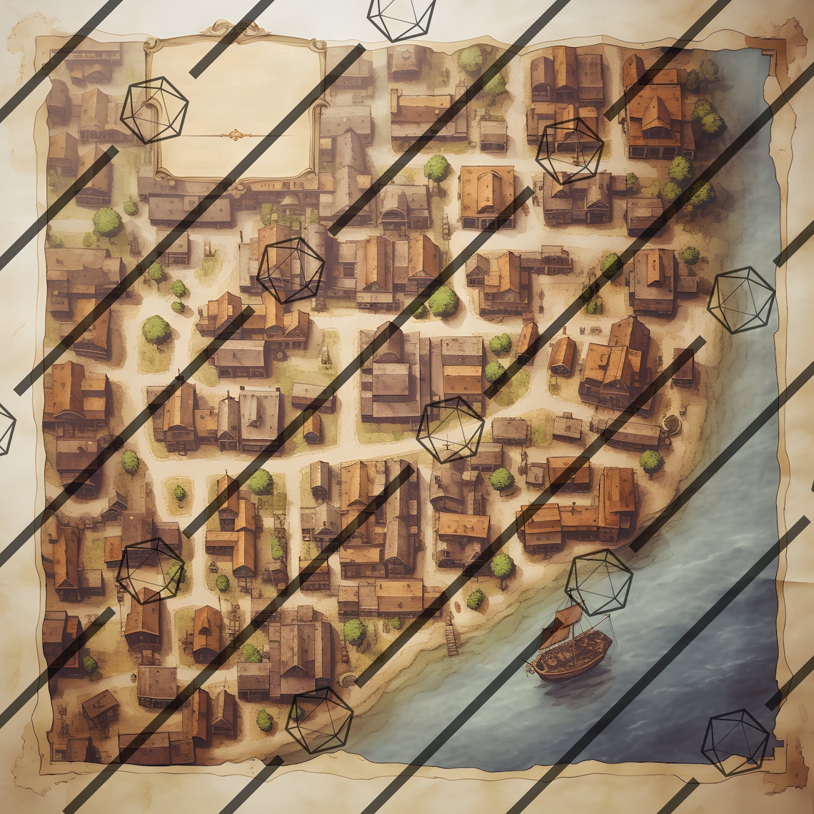 5 Instant Downloadable Dnd Town Maps for D&D Role Playing Map for ...