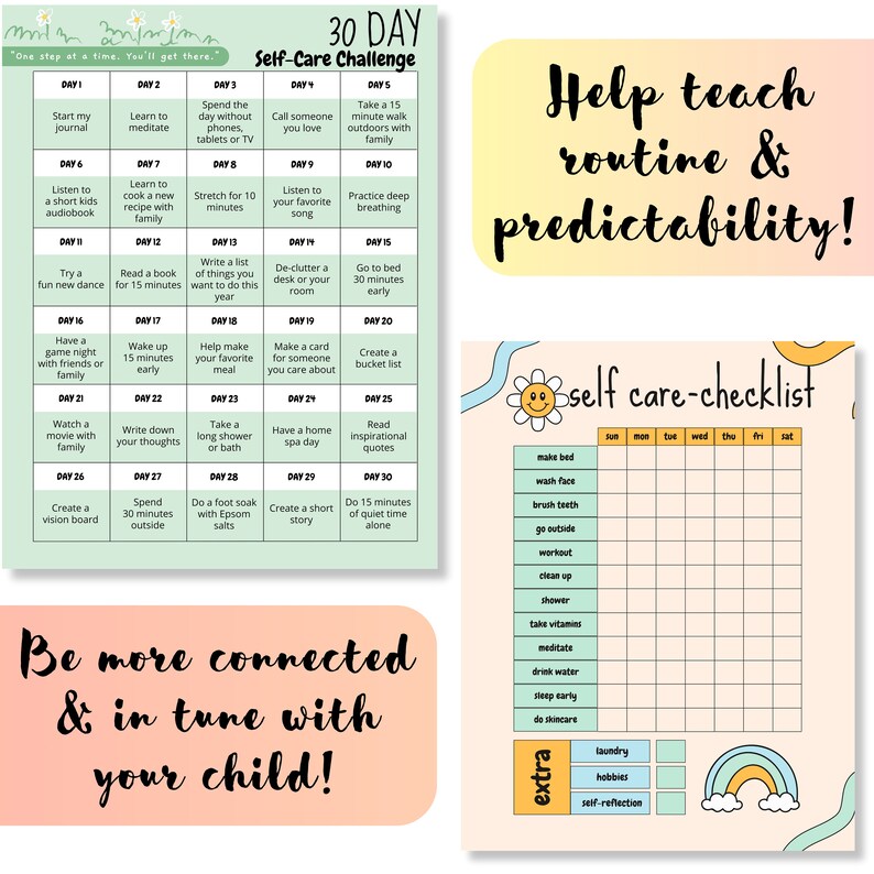 Kids ADHD Checklist - Kids ADHD Routine Checklist - Kids Chore Chart ...