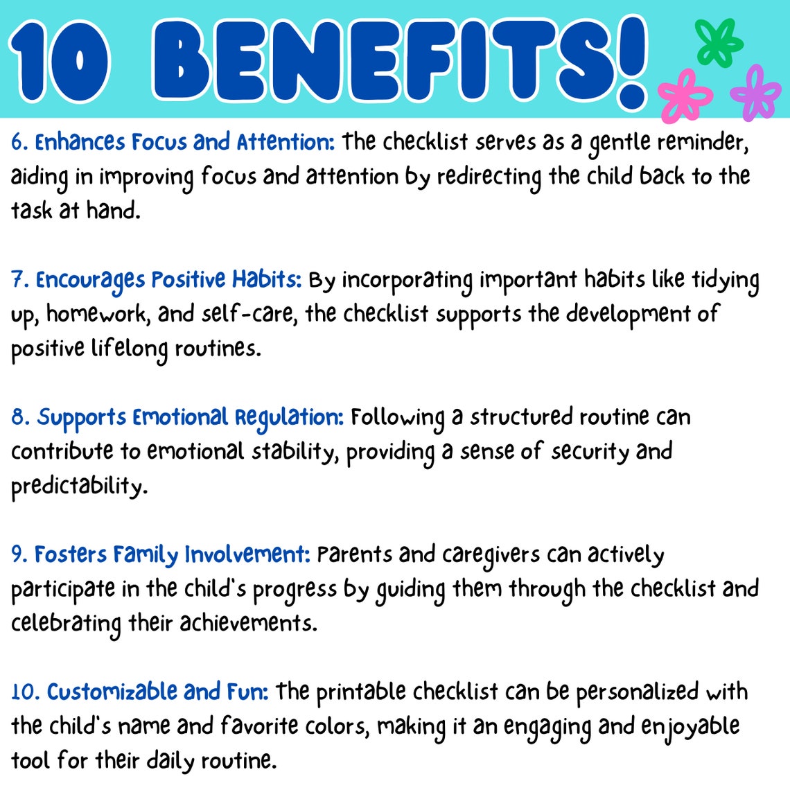 Kids ADHD Checklist Kids ADHD Routine Checklist Kids Chore Chart Kids ...