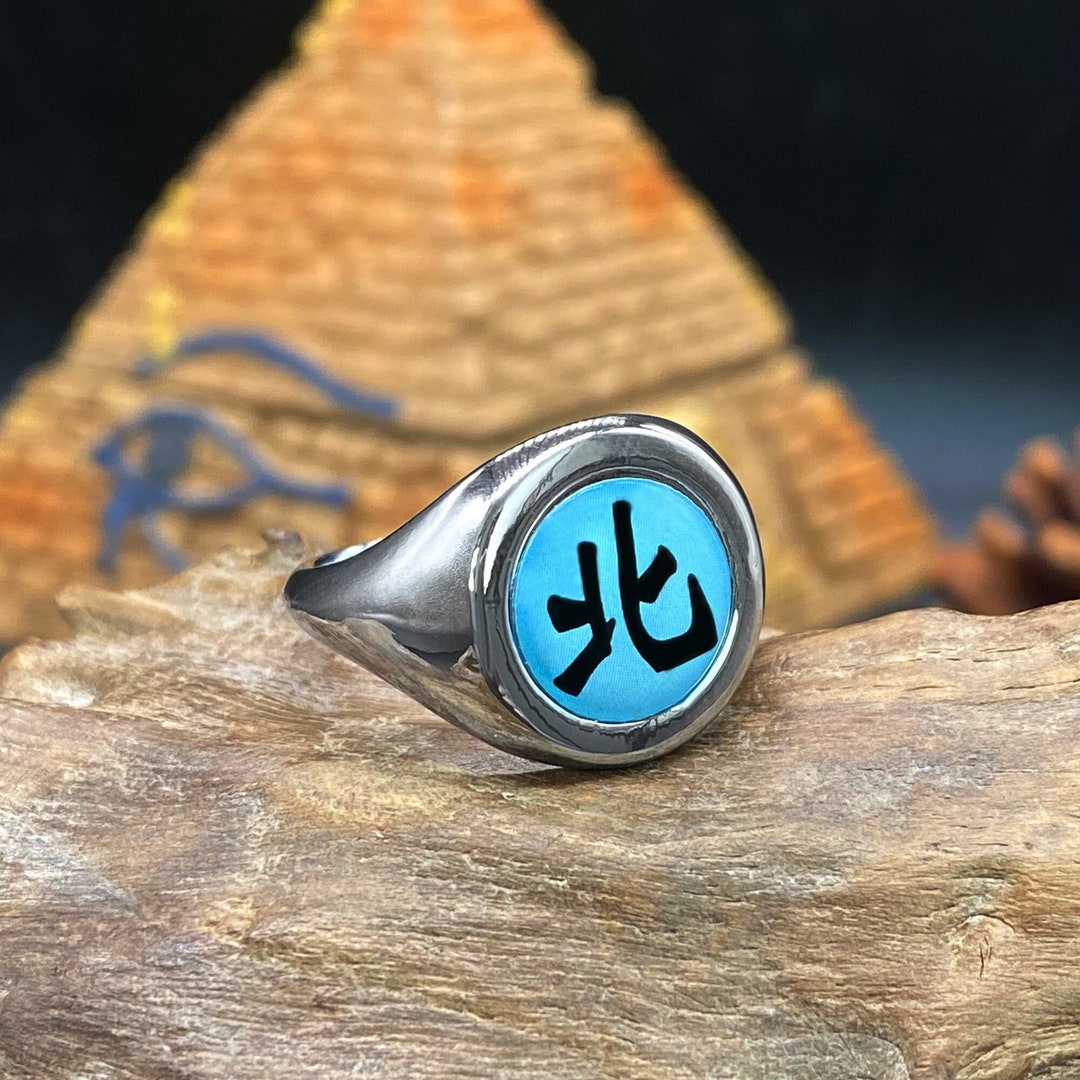 925 Sterling Silver Anime NARUTO Cosplay Ring Vintage Sharingan Gothic ...
