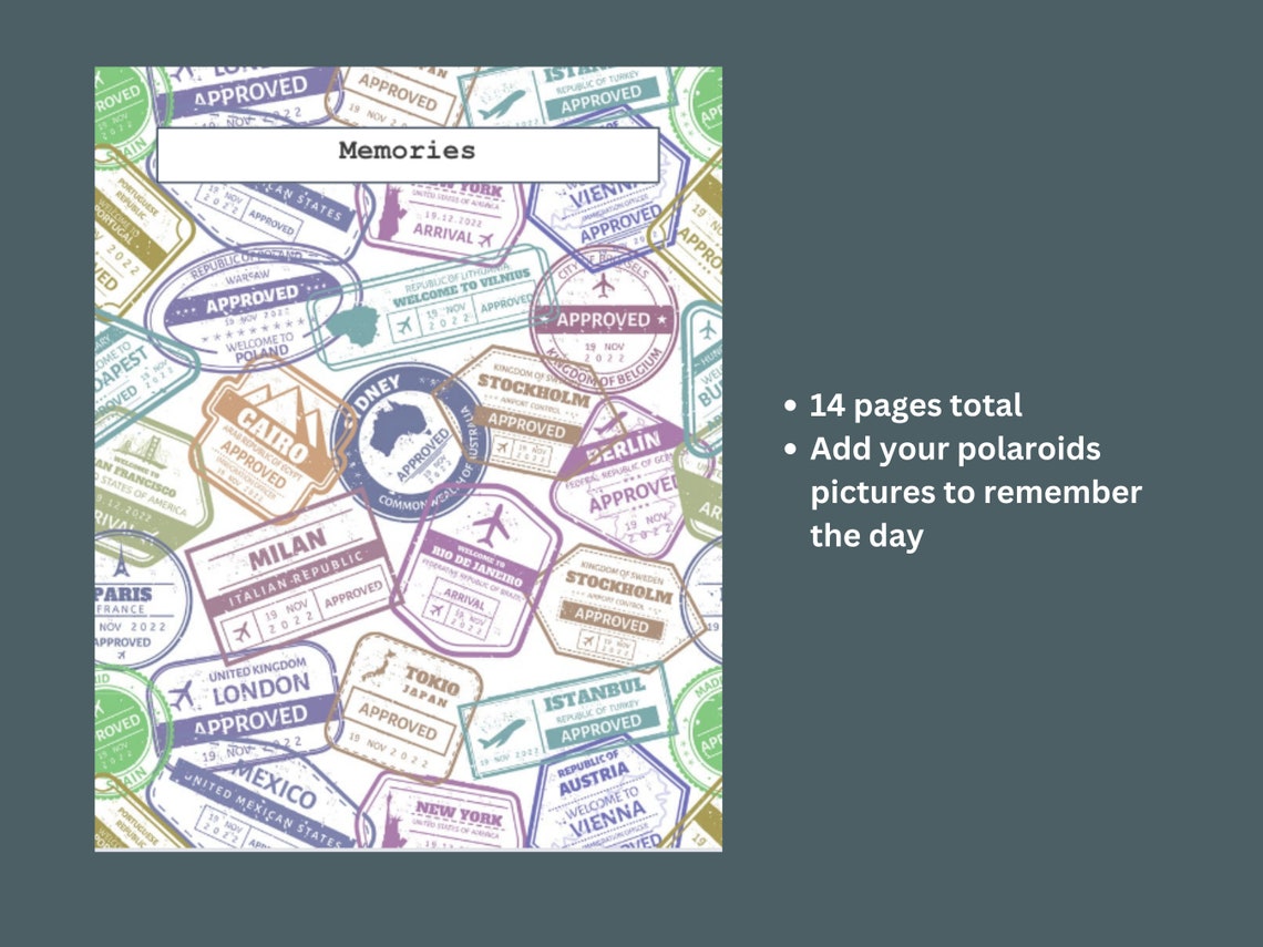 Digital Travel Journal for 14 Days of Travel! **DIGITAL/PRINTABLE/PDF ...