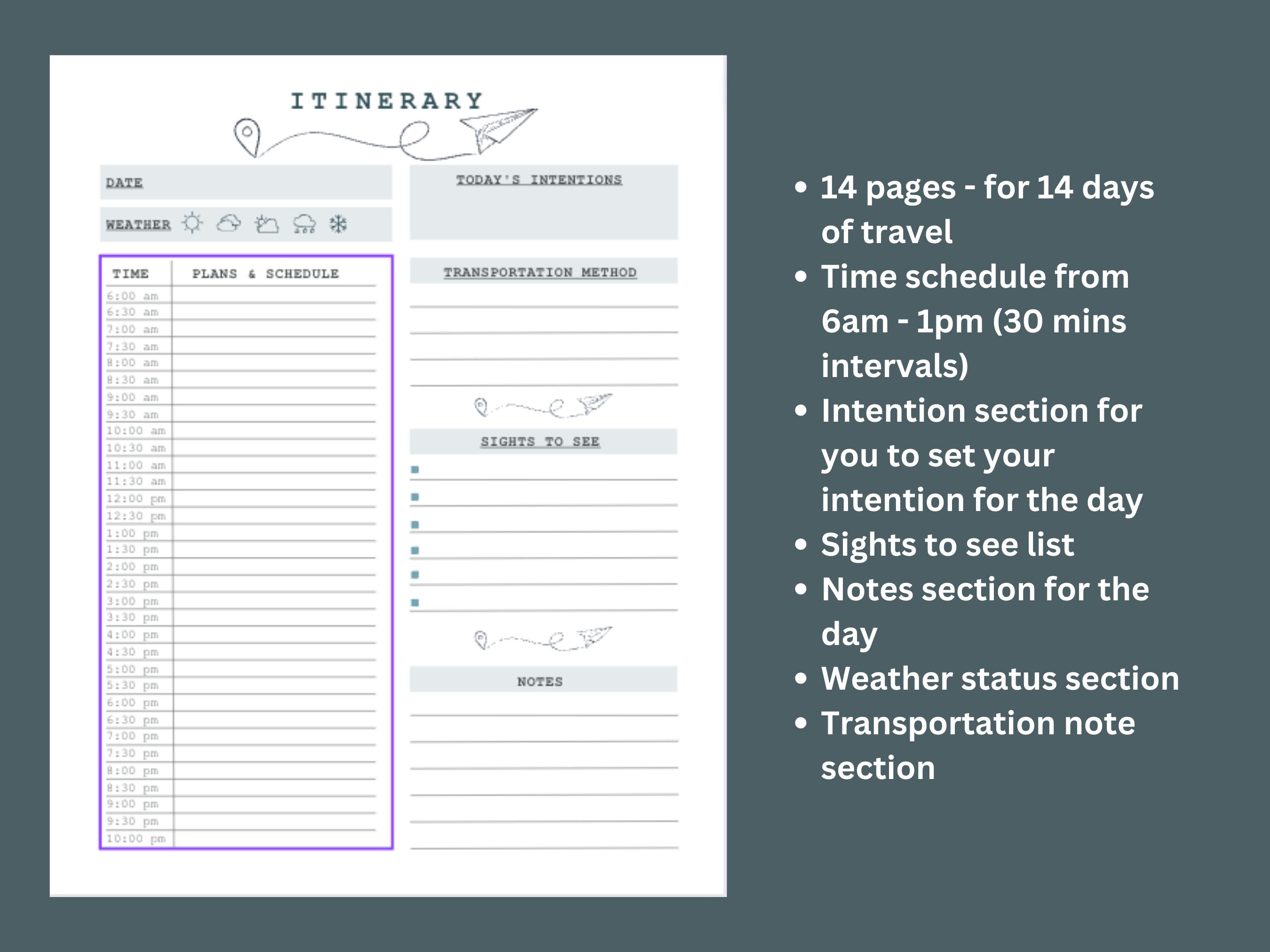 Digital Travel Journal for 14 Days of Travel! **DIGITAL/PRINTABLE/PDF ...