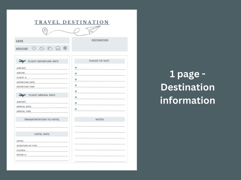Digital Travel Journal for 14 Days of Travel! **DIGITAL/PRINTABLE/PDF ...