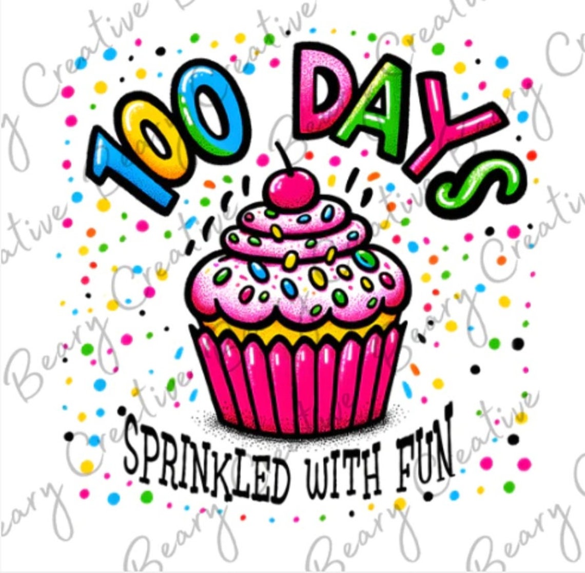 DTF Transfers 100 Days of School Level 100 Days Sprinkled With Fun ...