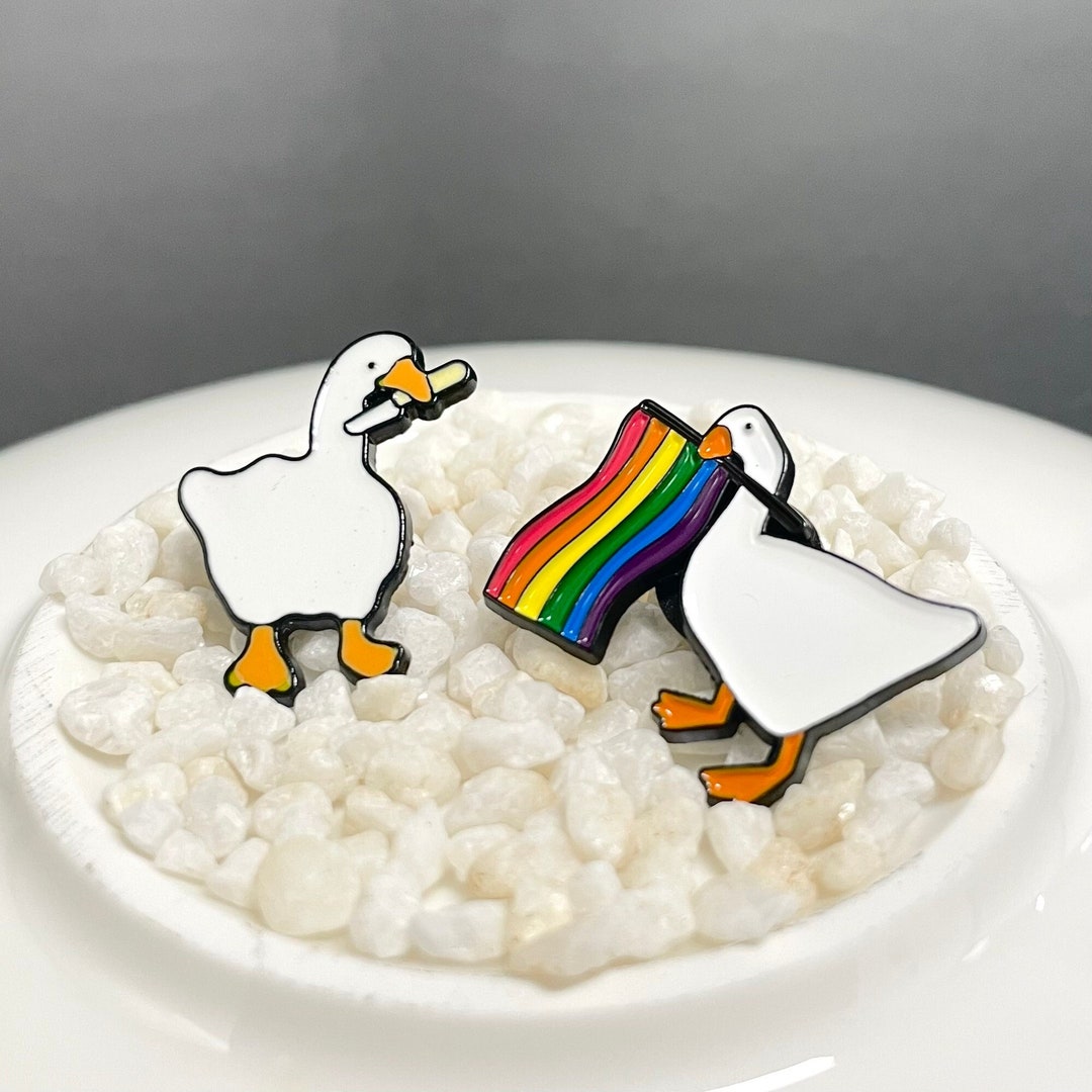 Rainbow Duck Pin Lgbtq Pin Lesbian Pin Pride Pin Lapel Pins Etsy