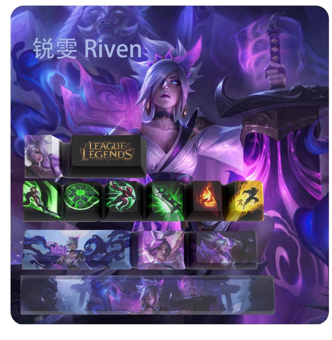 League of Legends Riven Keycaps | OEM Profile | Gaming | Anime | Custom ...