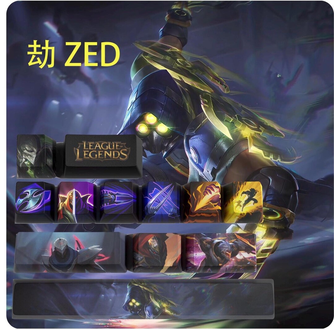 League of Legends Zed Keycaps | OEM Profile | Gaming | Anime | Custom ...