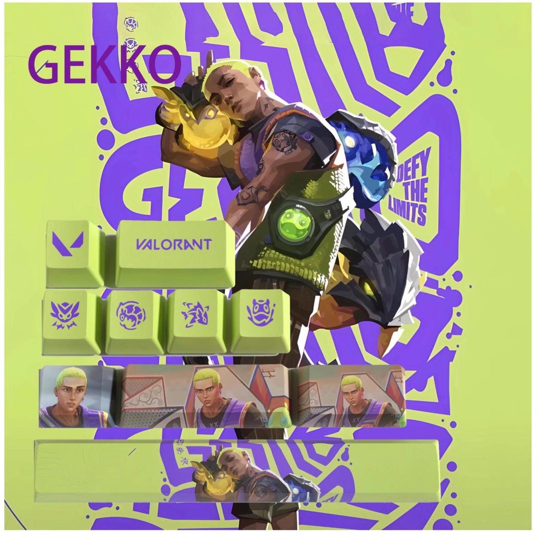 Valorant Gekko Keycaps | OEM Profile | Gaming | Anime | Custom - Etsy