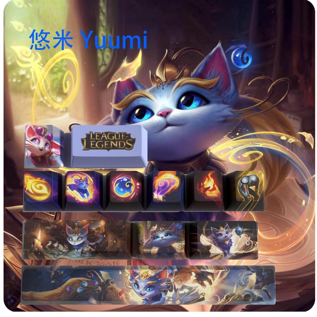 League of Legends Yuumi Keycaps | OEM Profile | Gaming | Anime | Custom ...