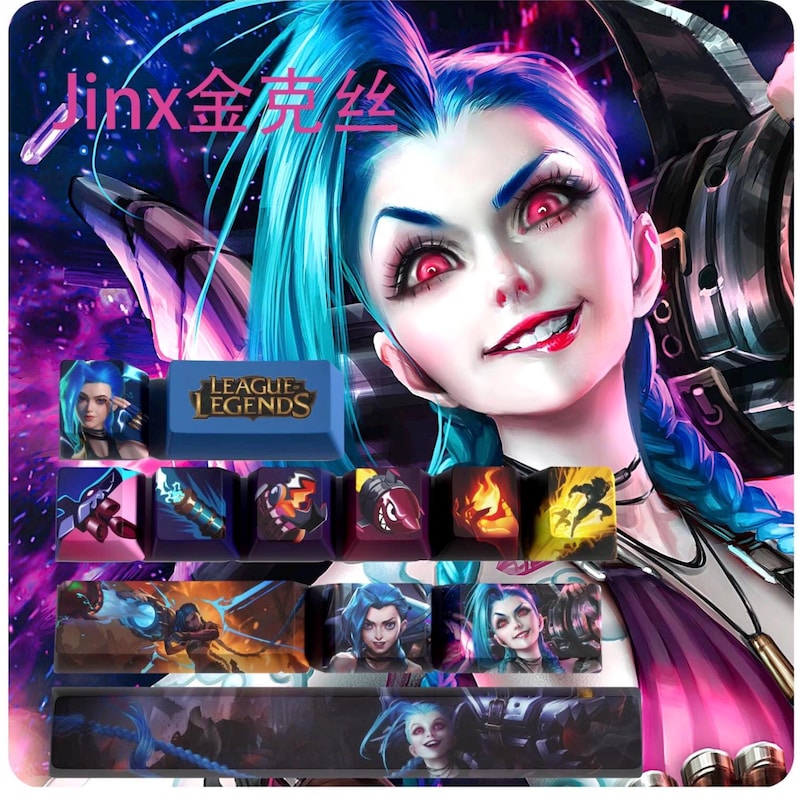 League of Legends Jinx Keycaps - Etsy