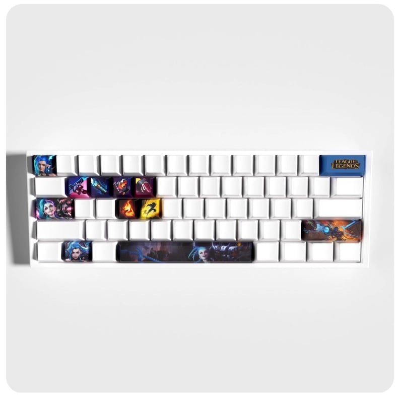 League of Legends Jinx Keycaps | OEM Profile | Gaming | Anime | Custom ...