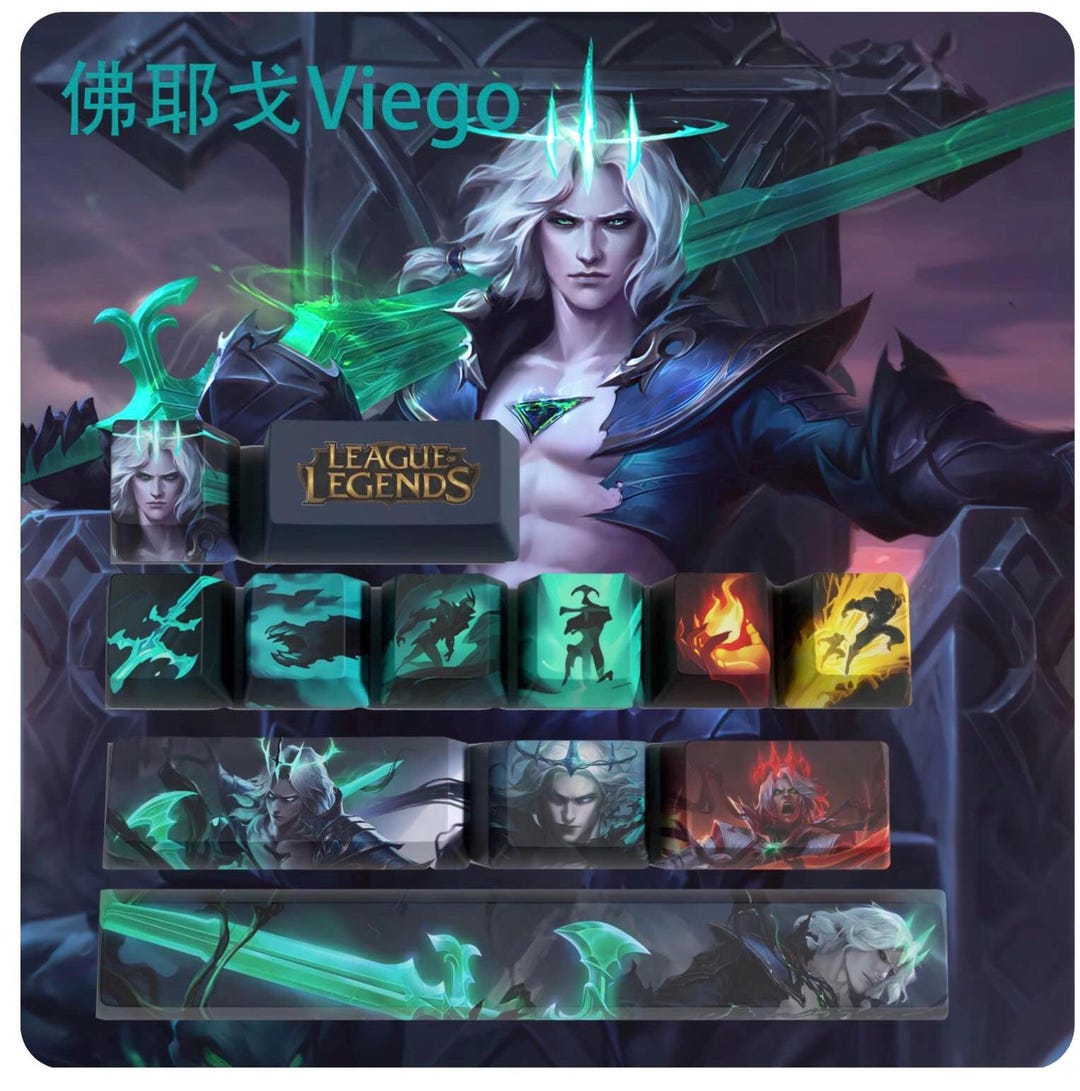 League of Legends Viego Keycaps | OEM Profile | Gaming | Anime | Custom ...