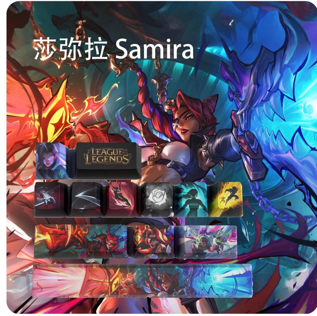 League of Legends Samira Keycaps | OEM Profile | Gaming | Anime ...