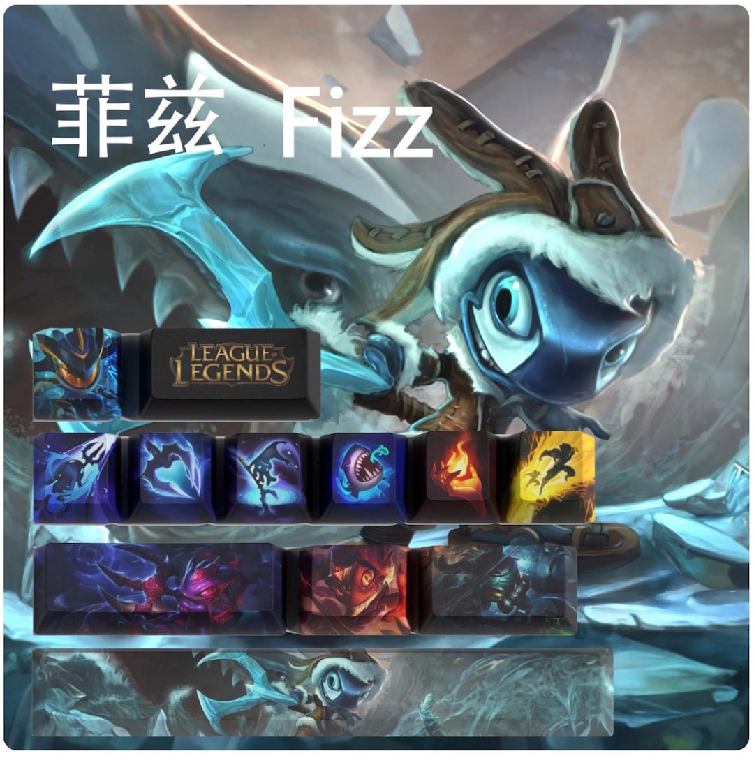 League of Legends Fizz Keycaps | OEM Profile | Gaming | Anime | Custom ...