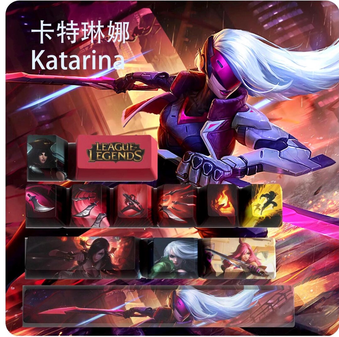 League of Legends Katarina Keycaps OEM Profile Gaming Anime Custom - Etsy