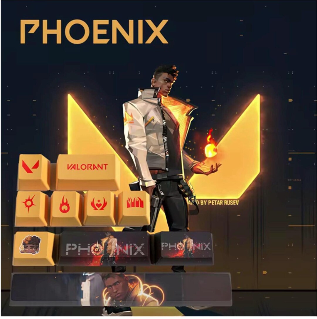 Valorant Phoenix Keycaps | OEM Profile | Gaming | Anime | Custom - Etsy