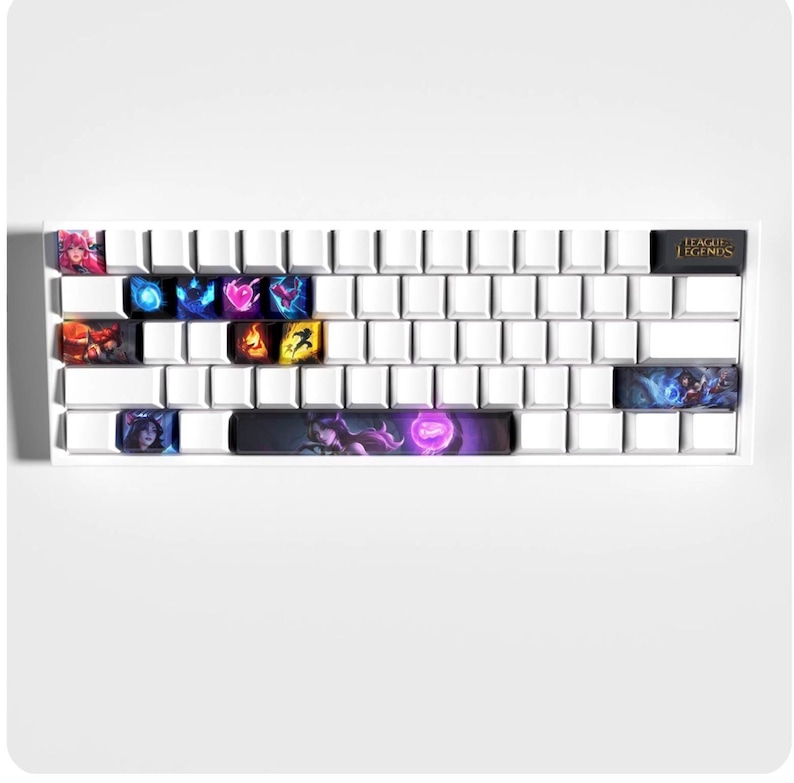 League of Legends Ahri Keycaps | OEM Profile | Gaming | Anime | Custom ...