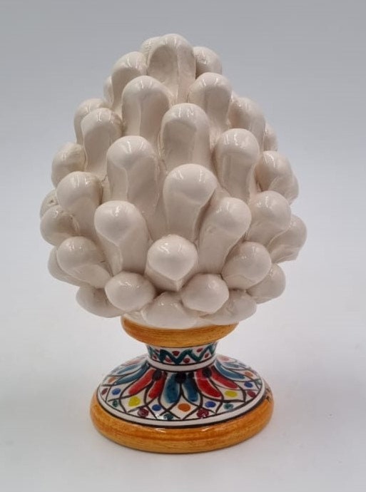 Sicilian Ceramic Pine Cone, Hand Made, With Decorative Base and With ...