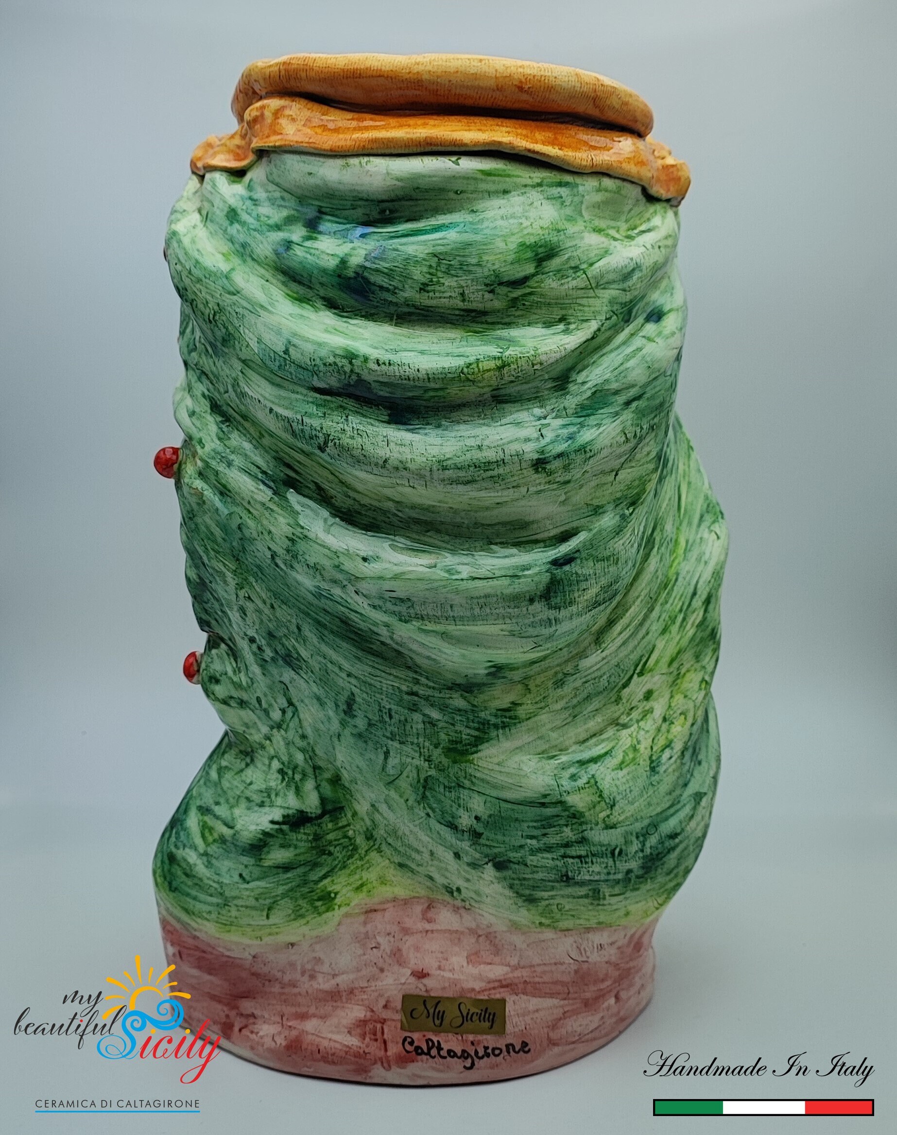 Handcrafted Sicilian Ceramica Di Caltagirone Moorish Heads ...