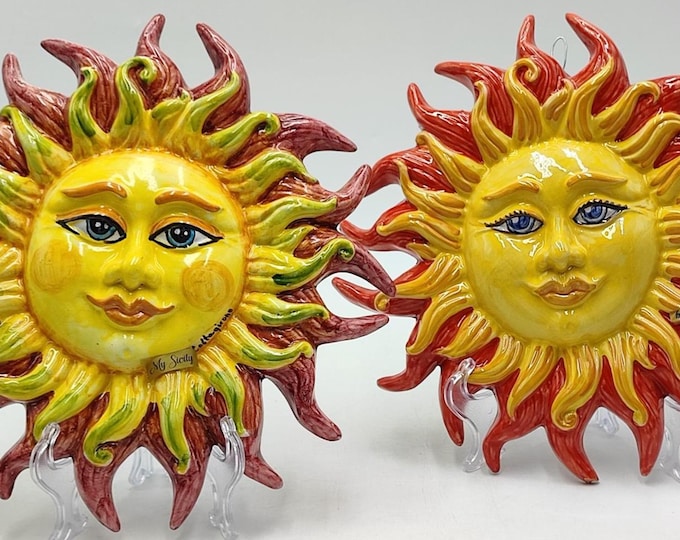 Ceramic Rattle Sun Face Design Handmade Ceramics Rattle Ceramic Decor ...