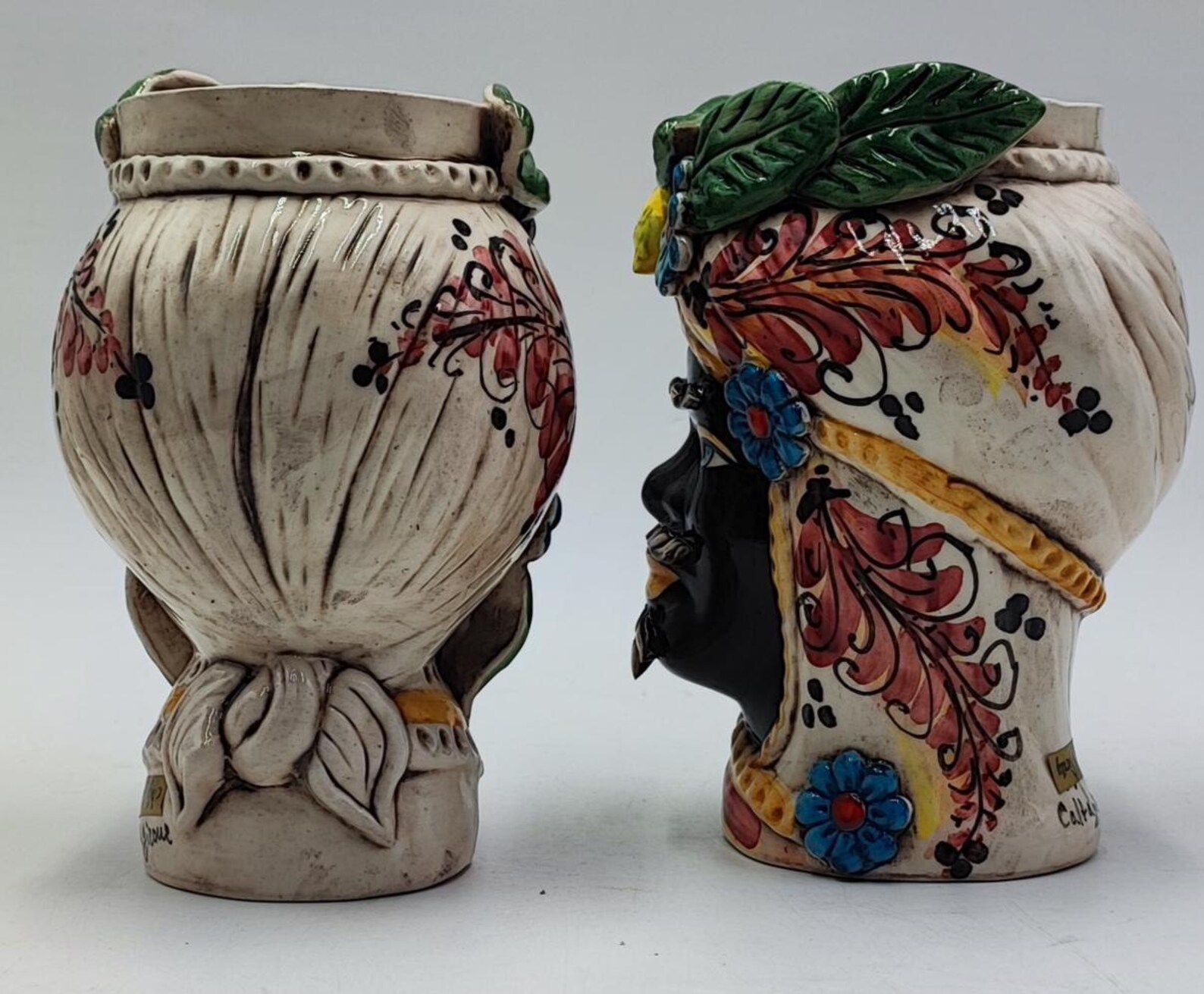 Ceramica Di Caltagirone Sicilian Moorish Heads - Handcrafted ...