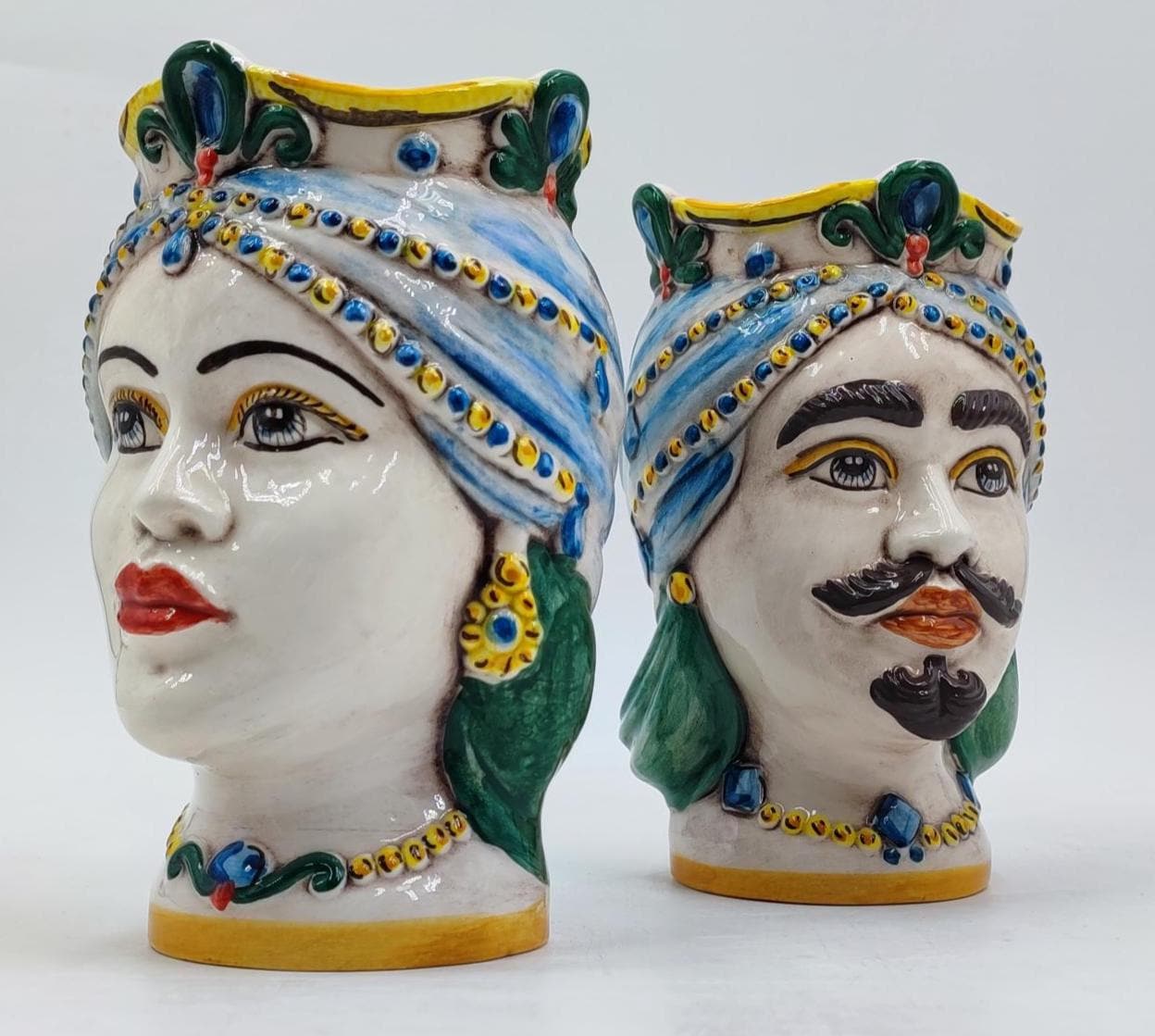 Ceramica Di Caltagirone Sicilian Moorish Heads - Handcrafted ...