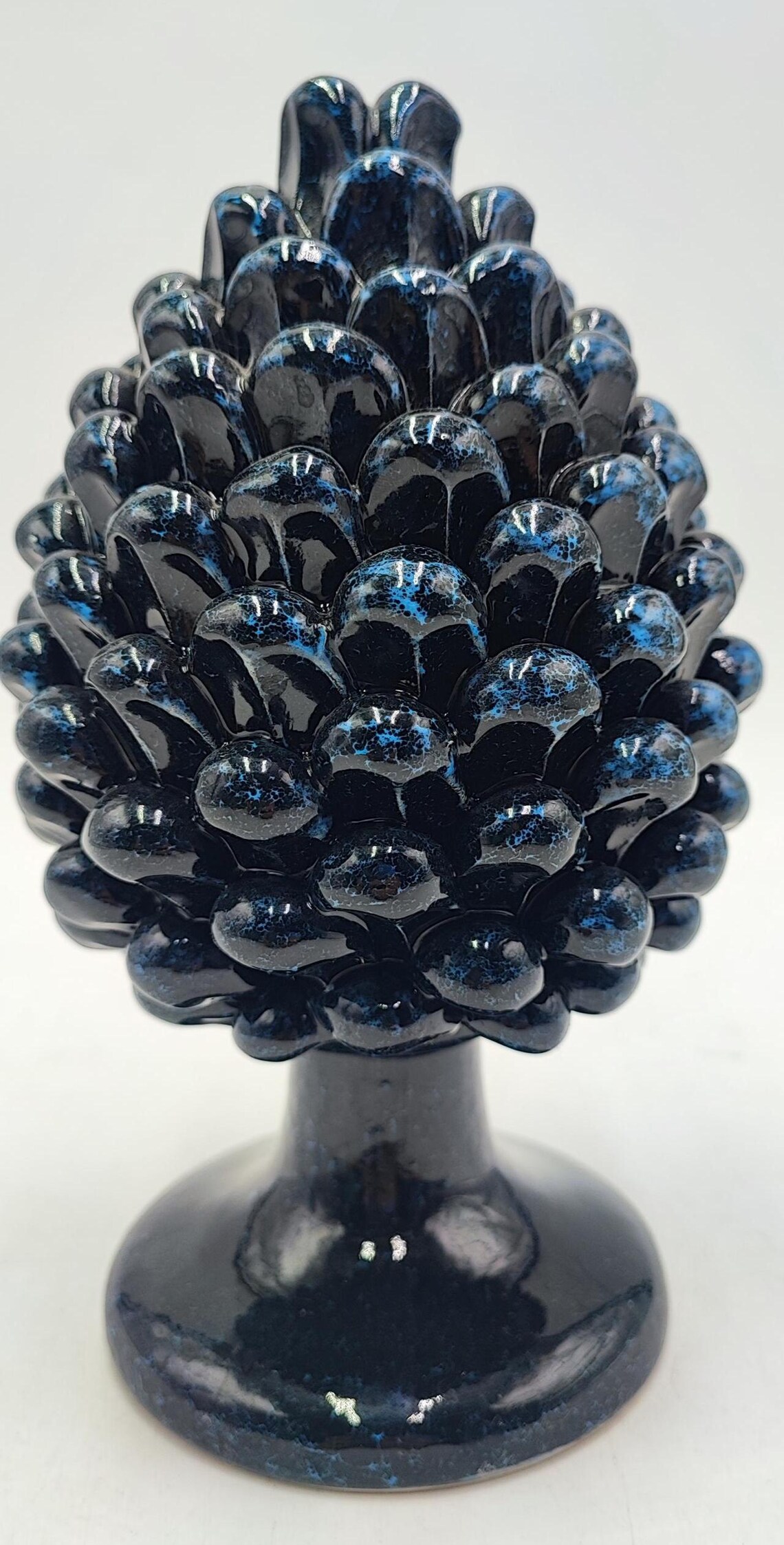 Handmade Sicilian Ceramic Pine Cone With Decorative Base – 20cm (7.87 ...
