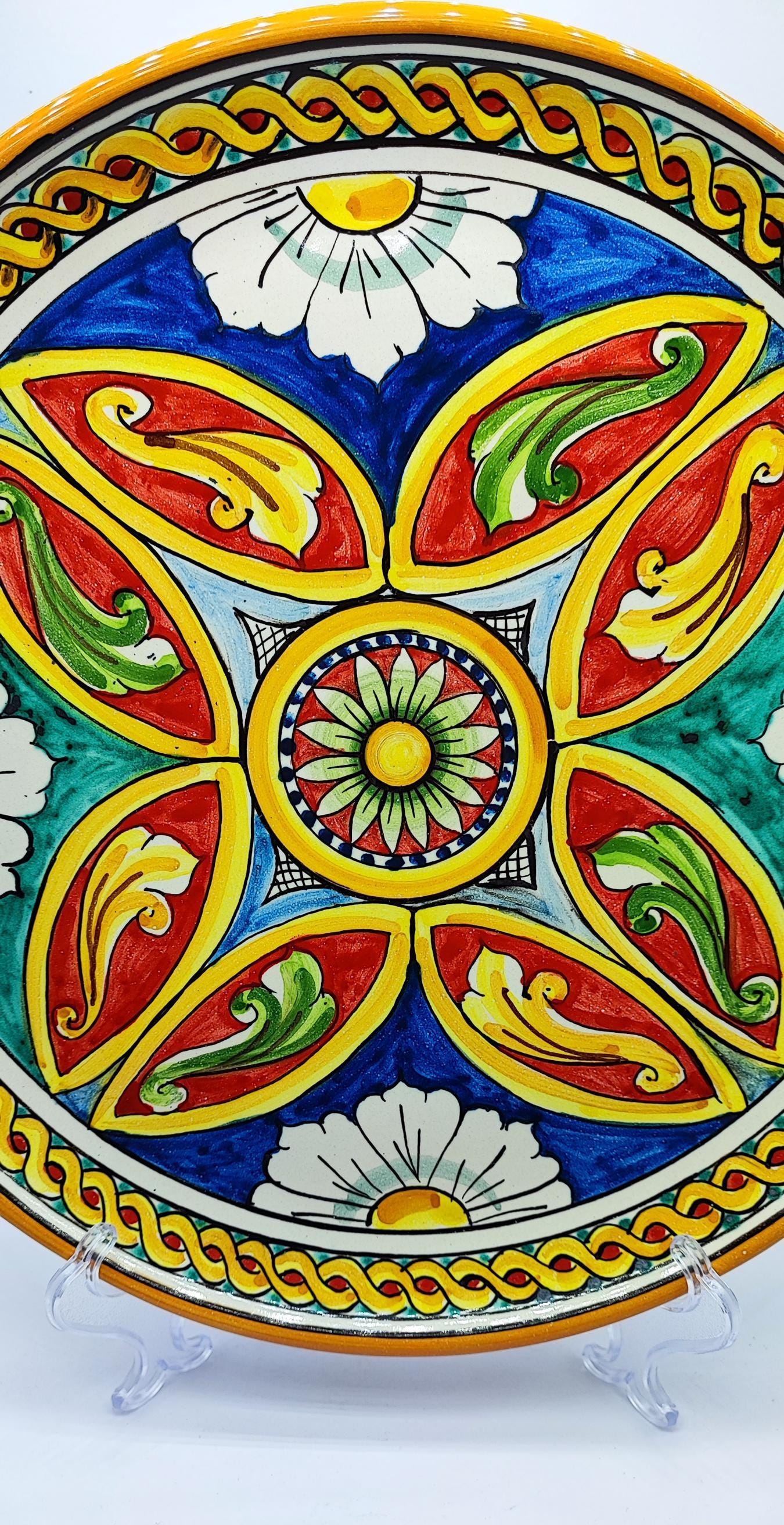 Elegant Caltagirone Ceramic Plates - Sicilian Art for a Unique Table ...