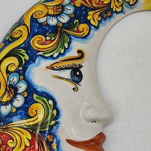 Handgefertigte Caltagirone Keramik Mond Wandkunst: Sizilianisches ...