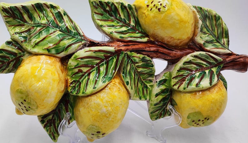 Handmade Italian Ceramic Lemon Wall Art – Ceramica Di Caltagirone (13.7 ...