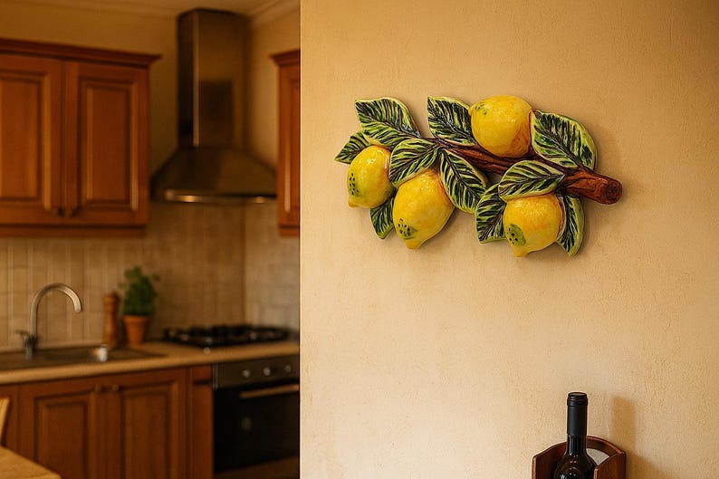 Handmade Italian Ceramic Lemon Wall Art – Ceramica Di Caltagirone (13.7 ...