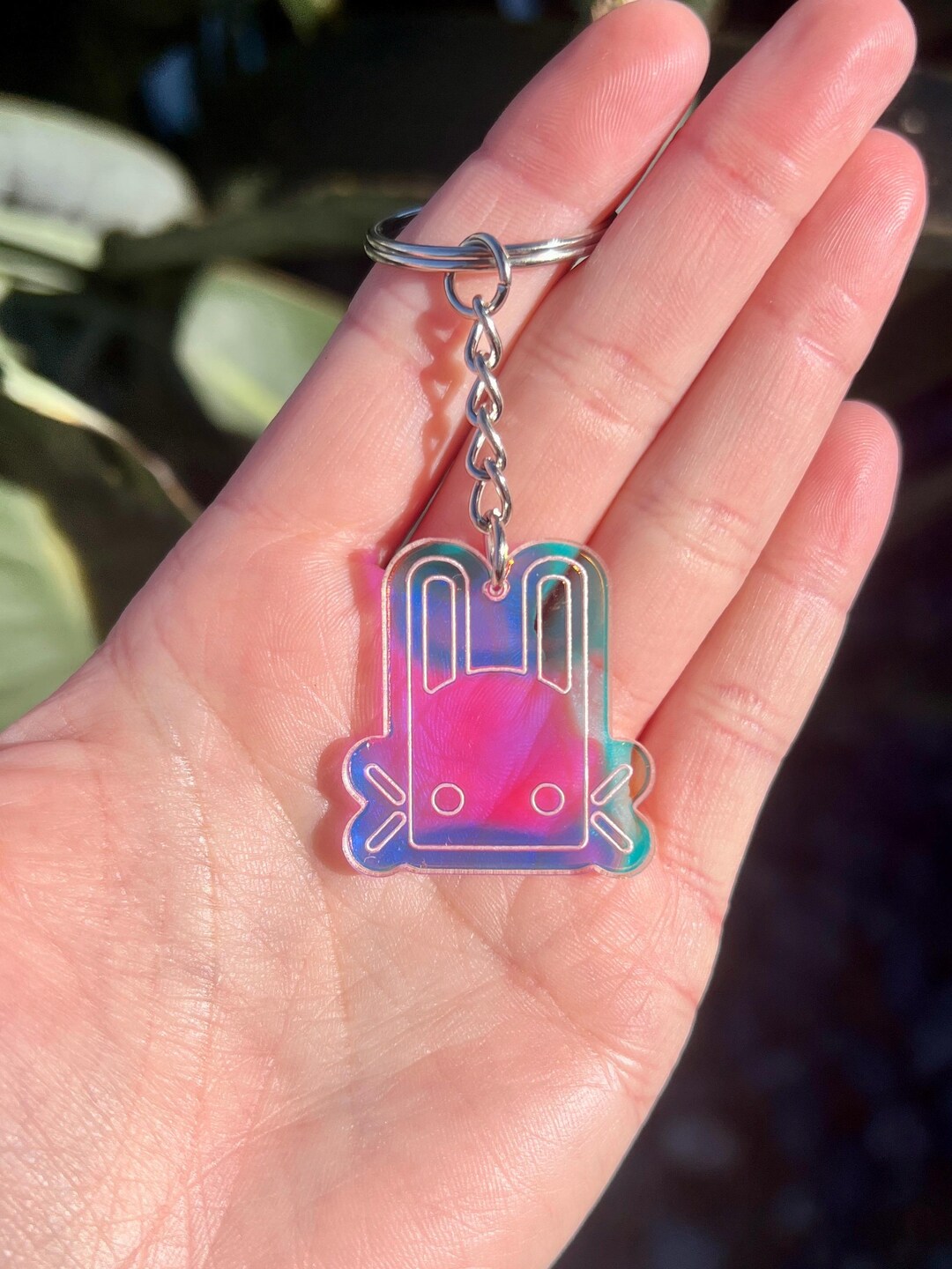 Jade Rabbit Keychain Gift for Gamer Guardian Rabbit Keychain for ...