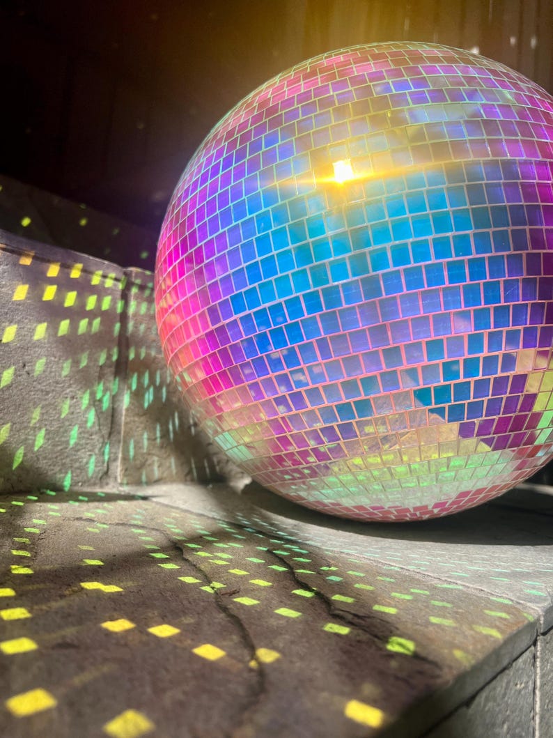 12 Inch Disco Ball Iridescent Decor Disco Balls Disco Holographic ...