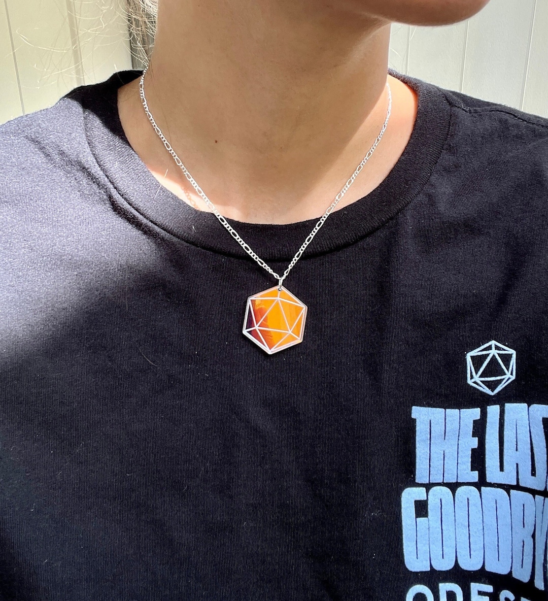 Icosahedron Necklace Iridescent Color Changing Necklace EDM Jewelry ...