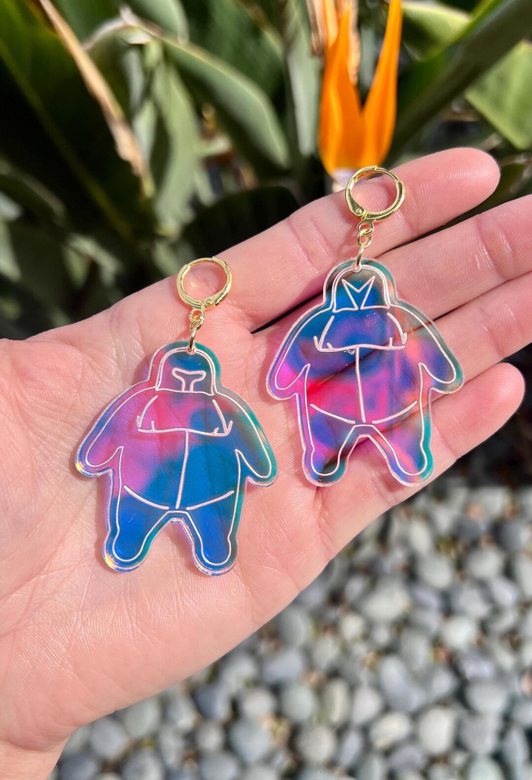 Ganja White Night Inspired Earrings Iridescent Earrings Mr Wobble ...