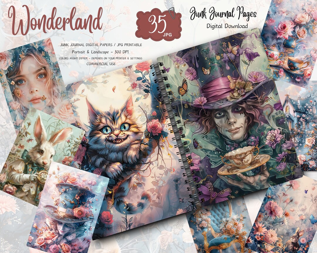 Tea Party Journal | Shabby Chic Paper | Vintage Tea Time Paper ...