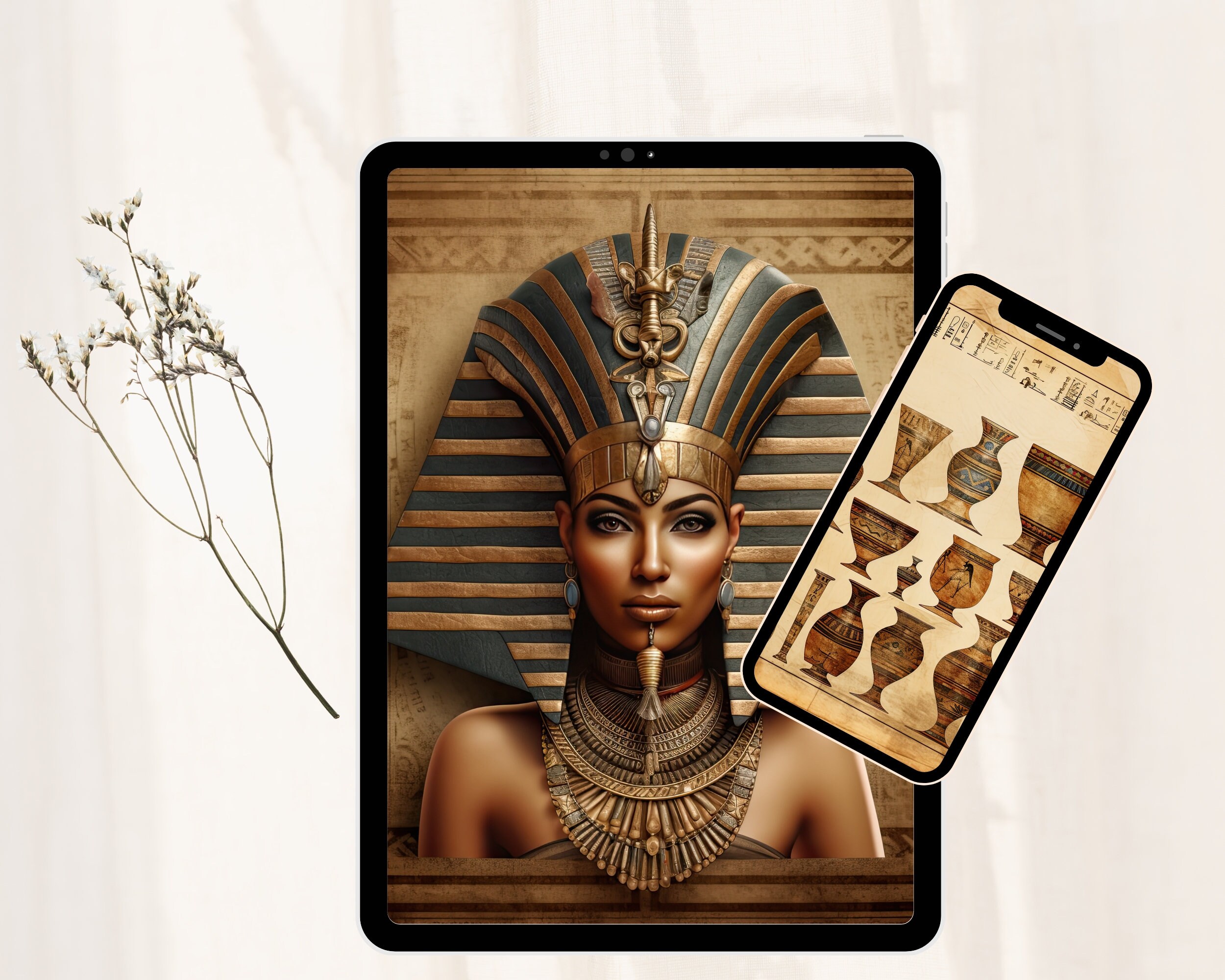 Ancient Egypt Digital Paper: Hieroglyphics & Papyrus (digital Download ...