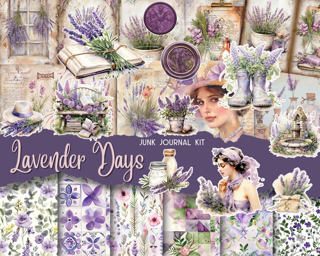 Lavender Days Junk Journal Printable Kit Nature Sanctuary Digital ...