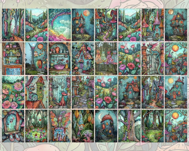 Funky Fairy Junk Journal Kit, Whimsical Fairy Junk Journal Kit, Fantasy ...