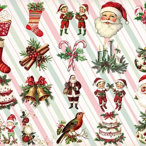 Watercolor Christmas Clipart Bundle: Santa Illustration (instant ...