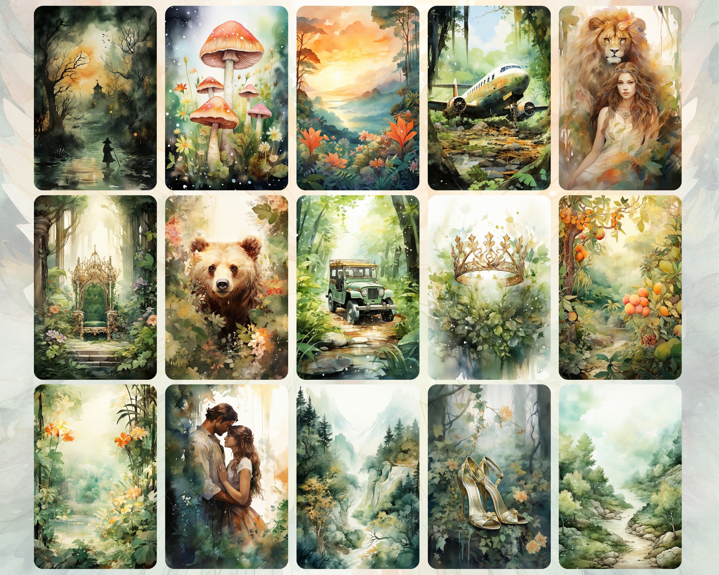 JUNGLE QUEEN Junk Journal Kit, Jungle Forest Digital Paper Scrapbooking ...