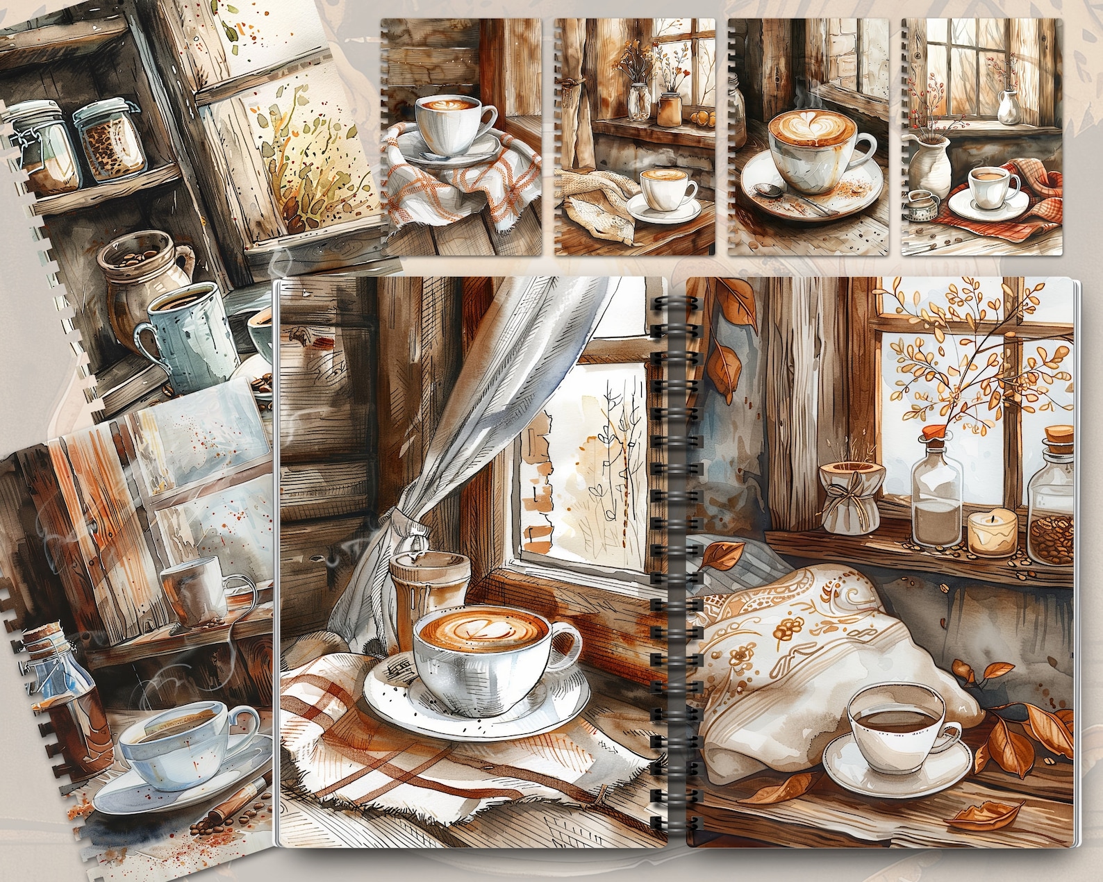 Vintage Coffee Junk Journal Pages, Hot Chocolate Journal Card, Delicate ...