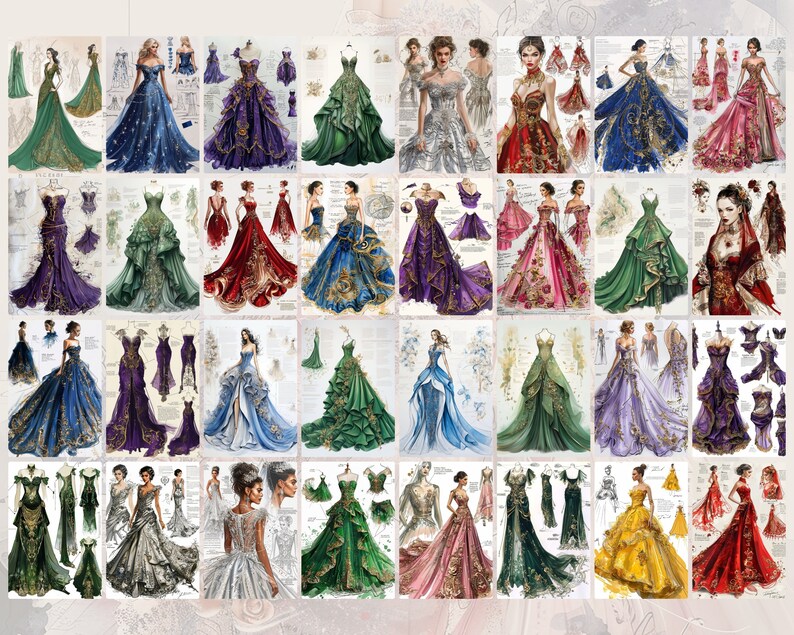 Vintage Fashion Journaling Cards, 40 Jpg, Printable Ephemera, Digital ...