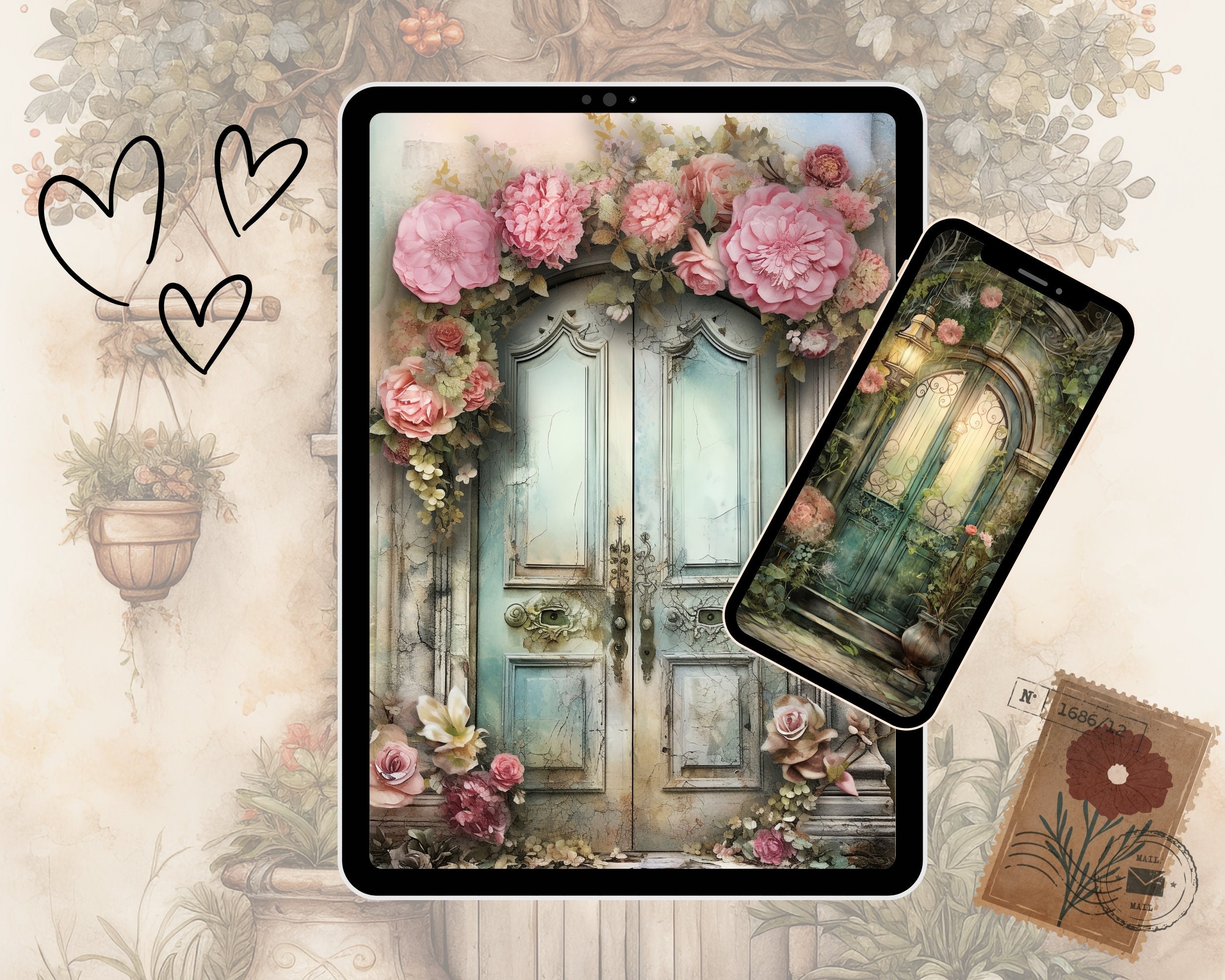 Shabby, Doors, Wood, Junk Journal, Door, Open, Gift, Card, Cover ...